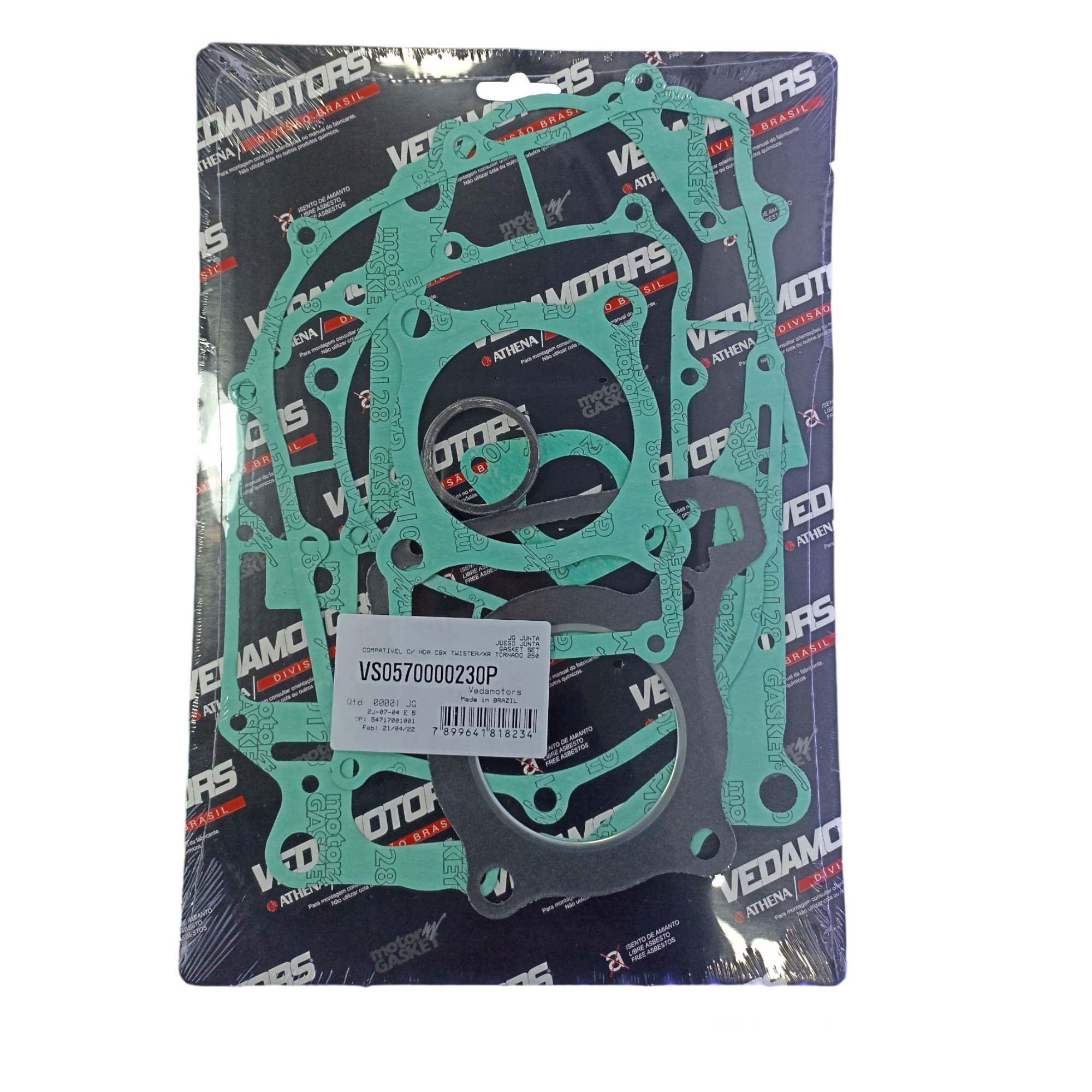 Junta Motor Completa Cbx 250 Twister Xr 250 Tornado 2001 a 08